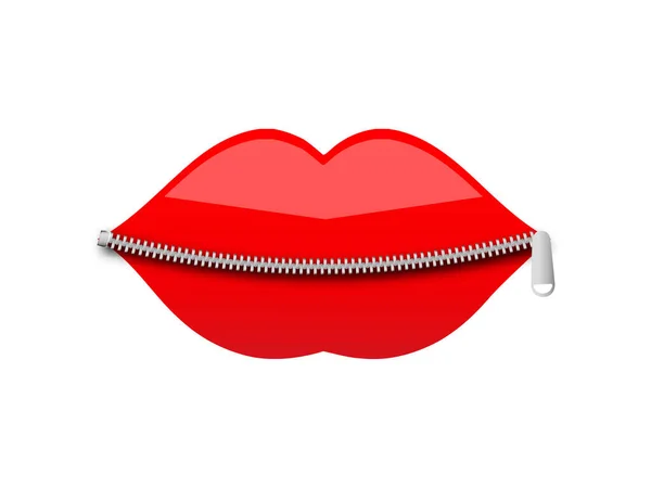 Zipper lips Vector Art Stock Images | Depositphotos
