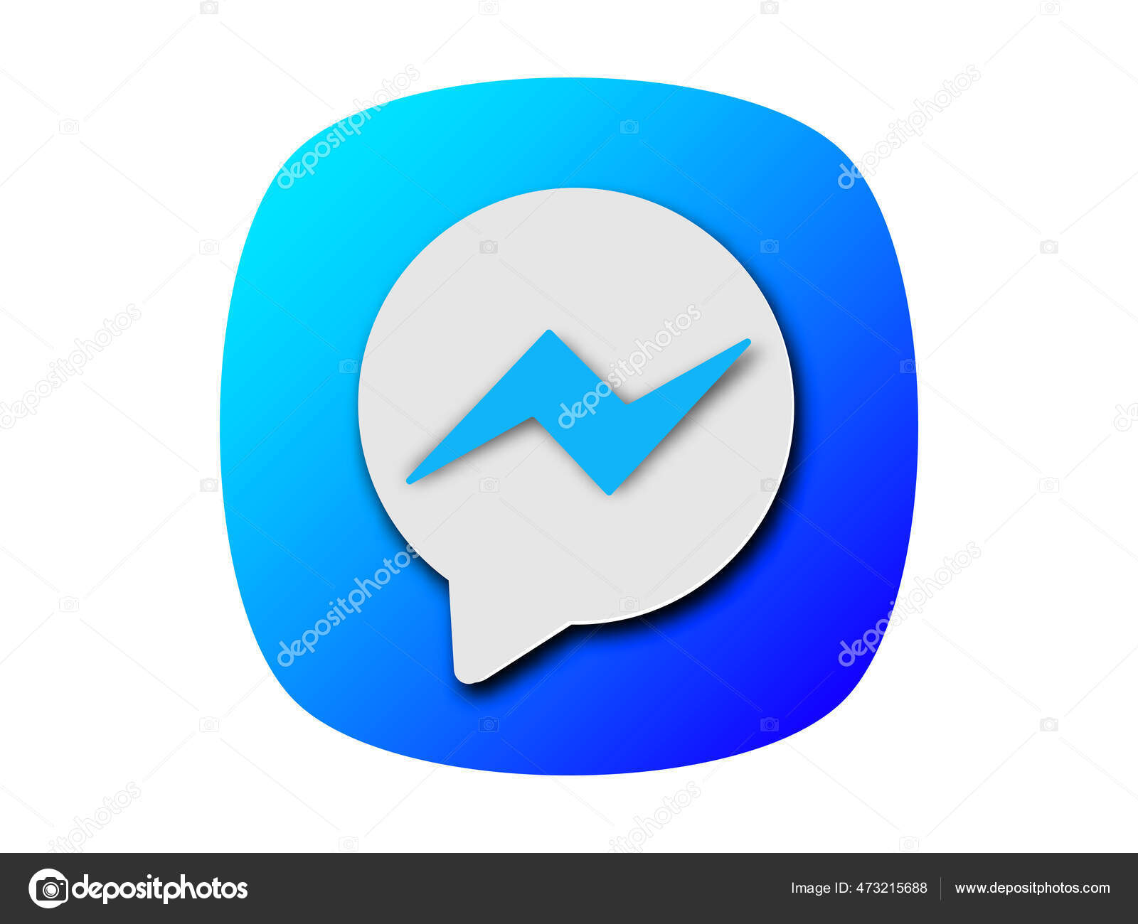Messenger App Icon Notification Counter Social Media Vtctor Stock ...