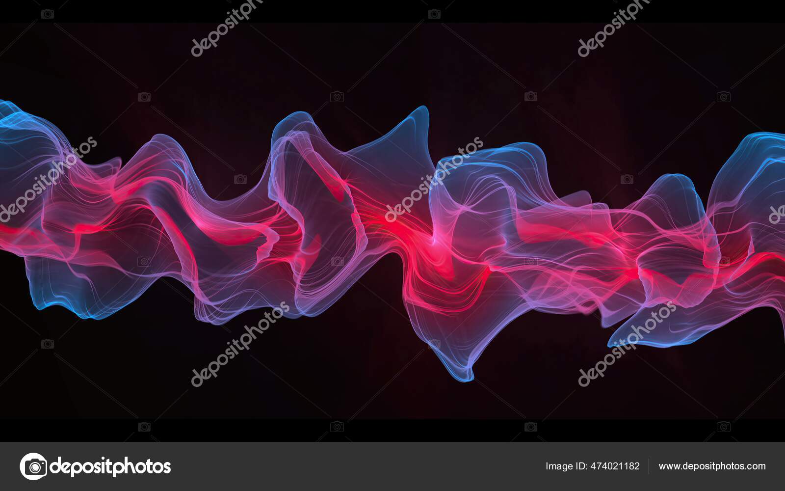 Abstract Digital Wave Smoke Flow Background — Stock Photo © alexskopje ...