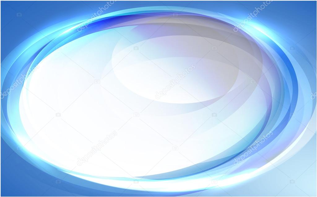 Blue Oval Frame Vector