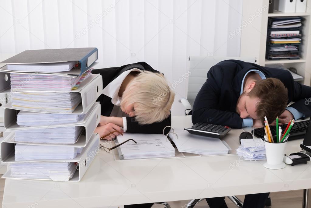 People Sleeping At Work