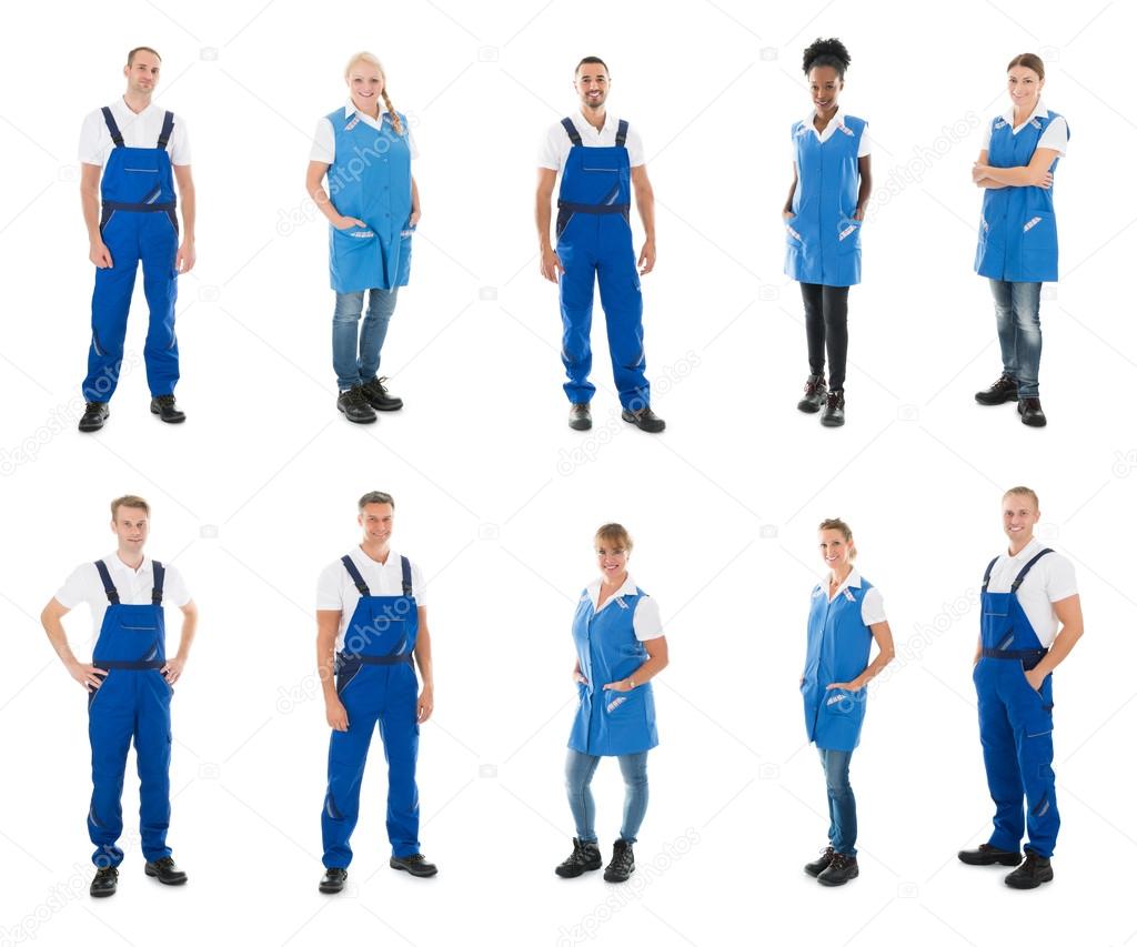 Set Of Janitors in uniform Stock Illustration by ©AndreyPopov #112279418