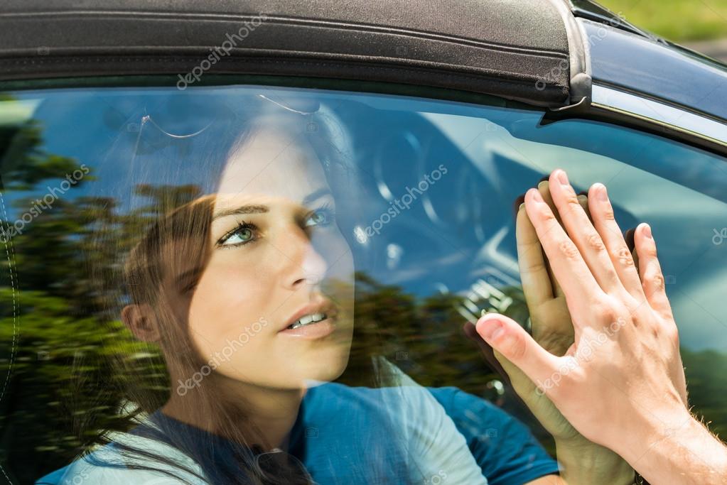 Couple Saying Goodbye Before Car Travel Stock Photo by ©AndreyPopov ...