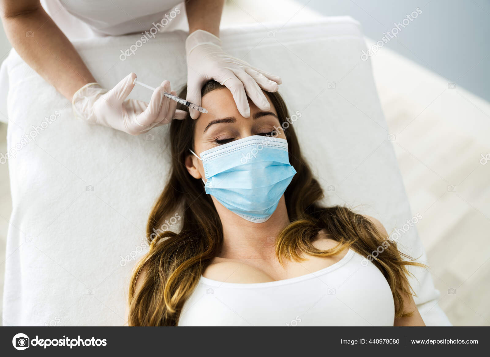 Plastic Surgery Filler Injection Medical Face Mask — Stock Photo ...