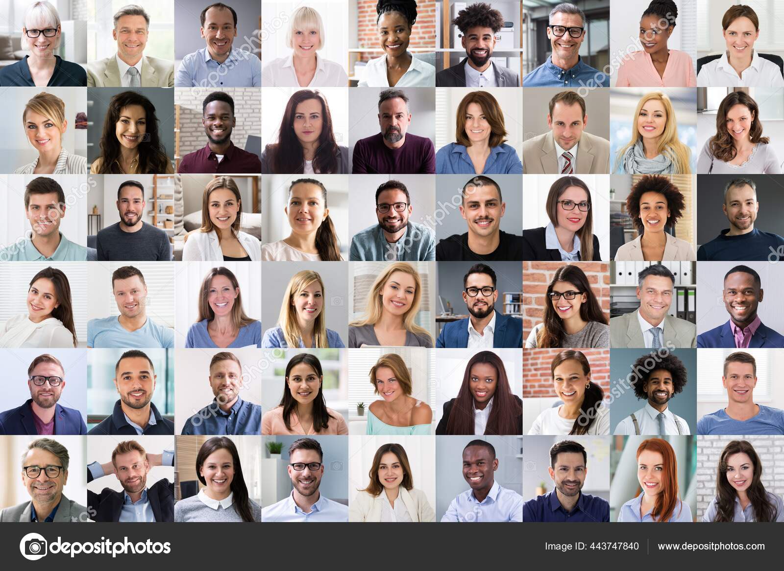 Diverse People Face Avatar Portrait Collage — Stock Photo © AndreyPopov ...