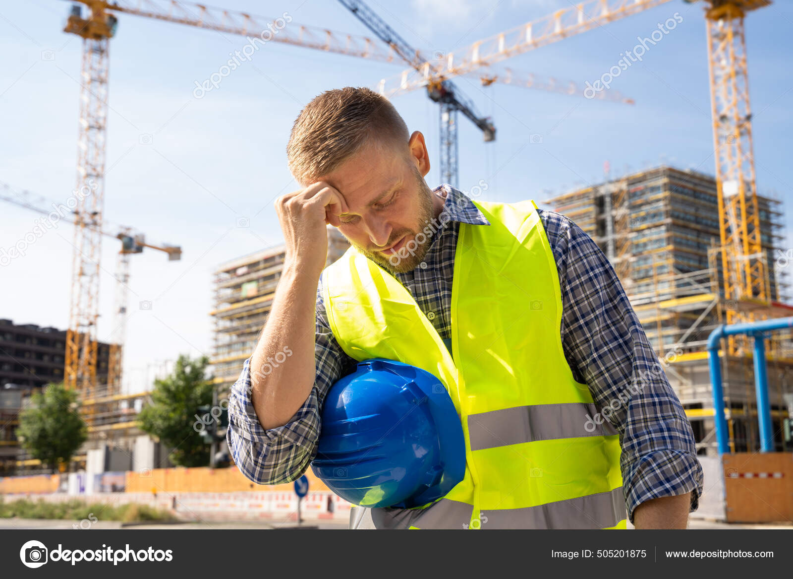 Unhappy Construction Worker