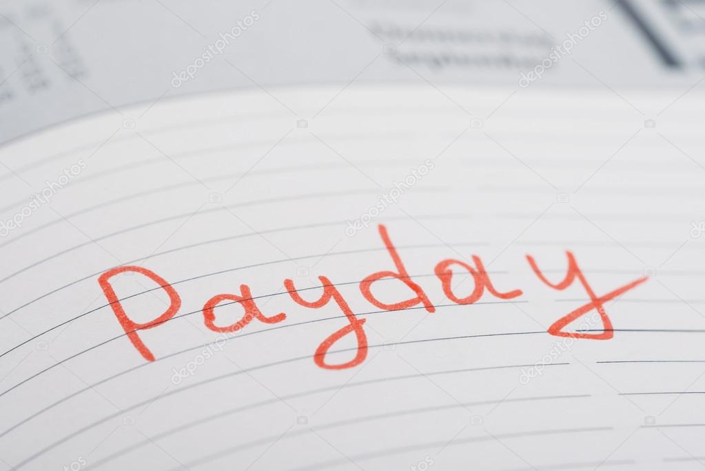 Payday On Page of Diary Book Stock Photo by ©AndreyPopov 63329097