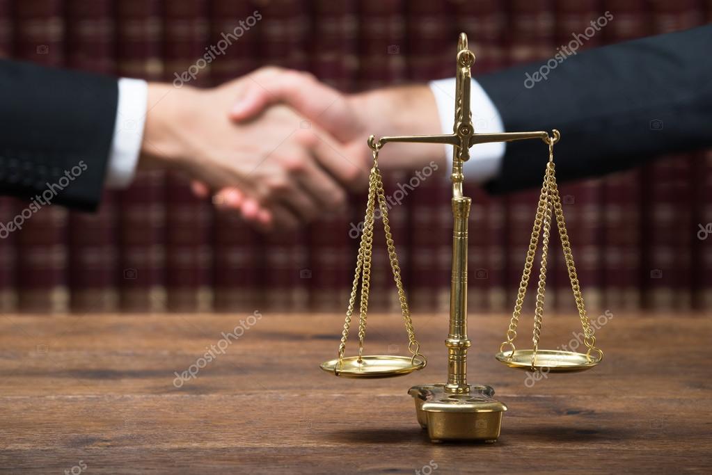 Justice Scale On Table With Judge Stock Photo by ©AndreyPopov 97931694