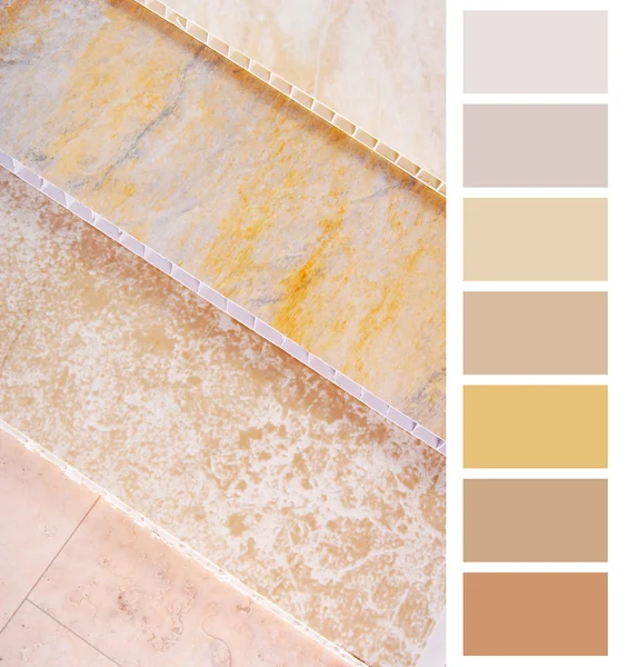 Stone color palette swatches with complimentary — Stock Photo ...