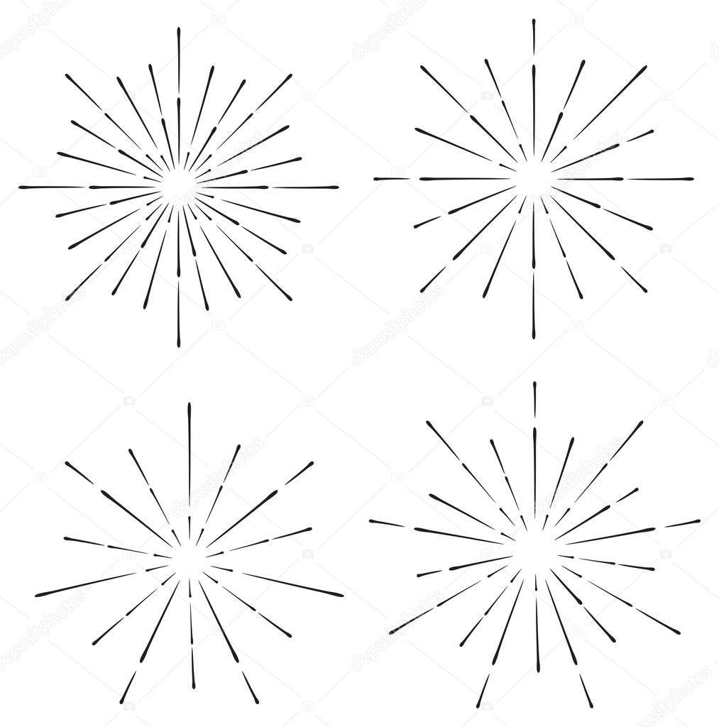 Set of line burst elements — Stock Vector #107251992