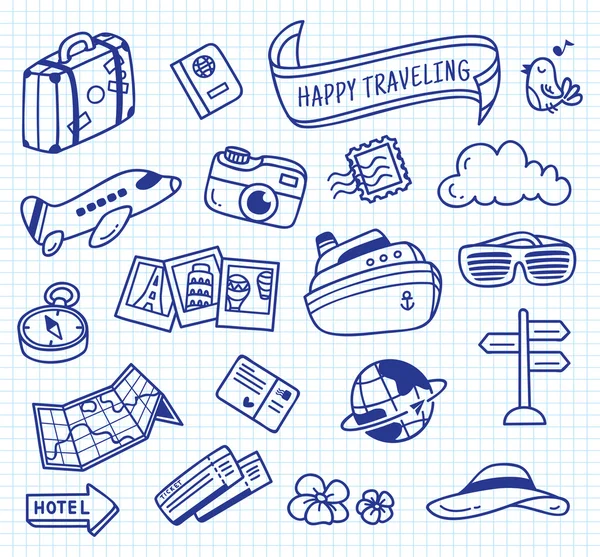 Travel themed doodle isolated Stock Vector Image by ©mhatzapa #107521136