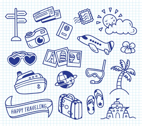 Travel themed doodle isolated Stock Vector Image by ©mhatzapa #107521136