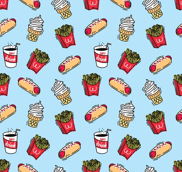 Fast food background Stock Vector Image by ©mhatzapa #124284250