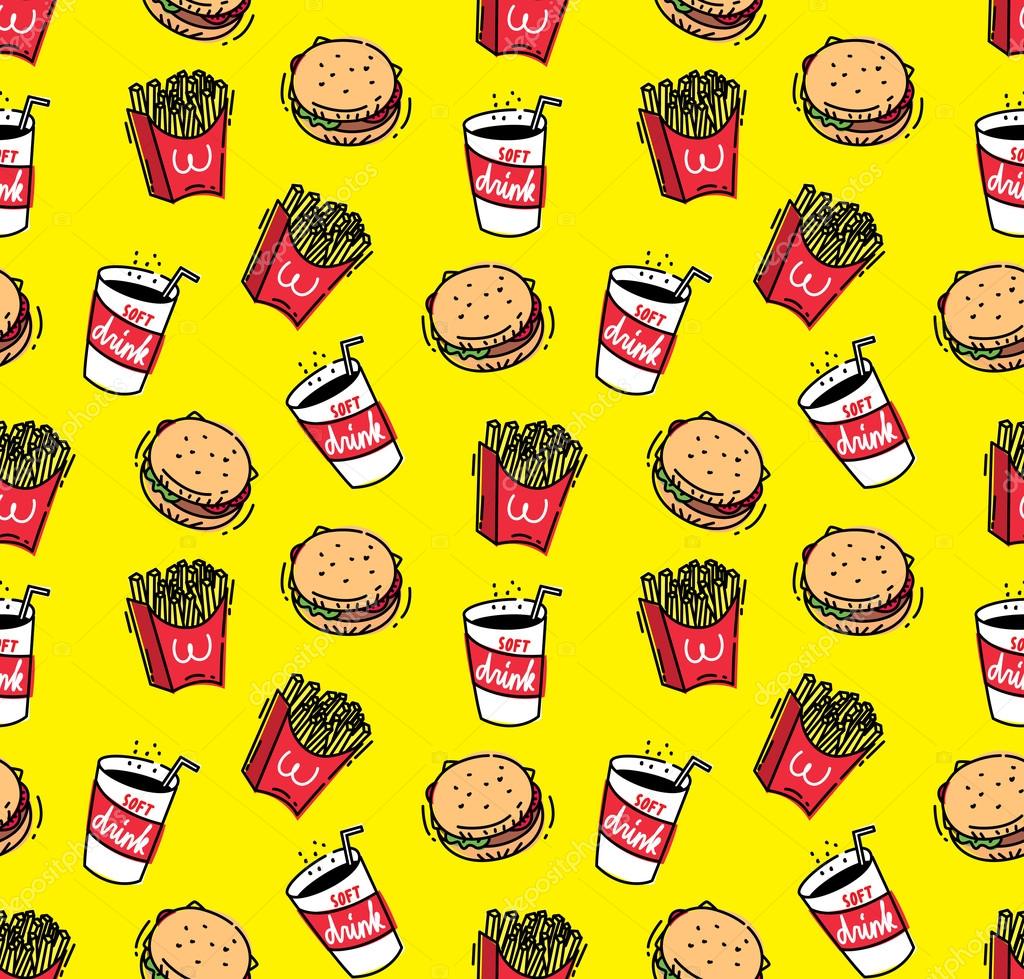 Fast food background Stock Vector Image by ©mhatzapa #124284250