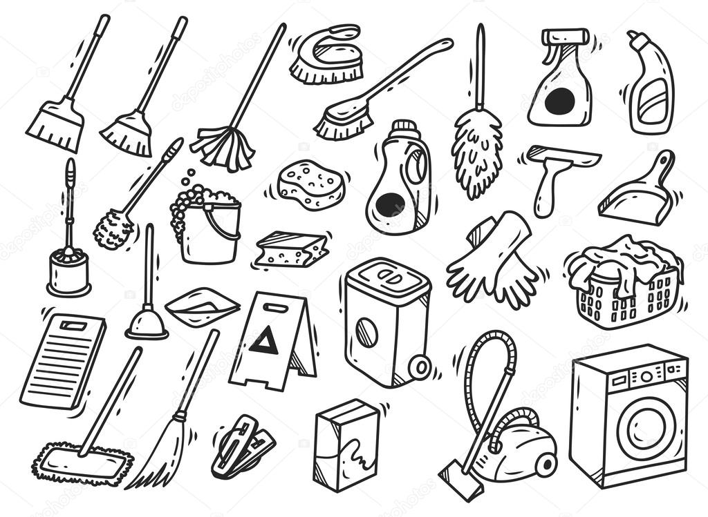 Cleaning Supplies Drawing