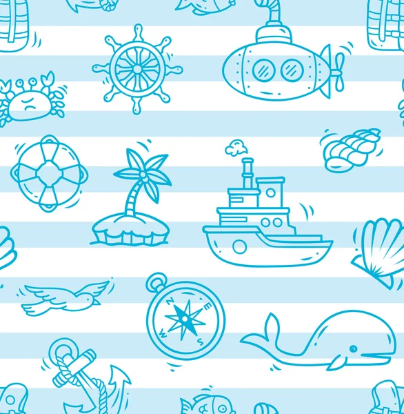 Cartoon nautical background Stock Vector Image by ©mhatzapa #124295636