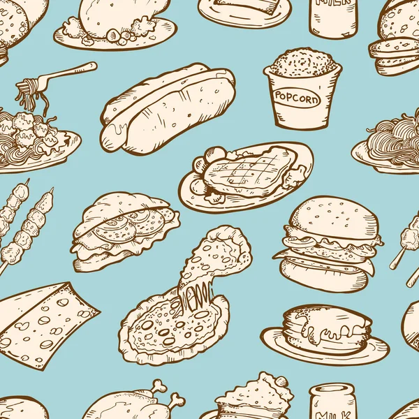 Fast food seamless background Stock Vector Image by ©mhatzapa #148279657