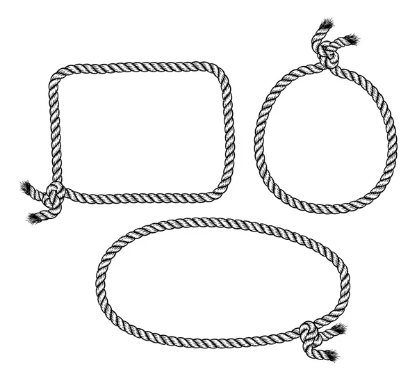 Rope Frames Realistic Set Stock Vector Image by ©macrovector #193712964