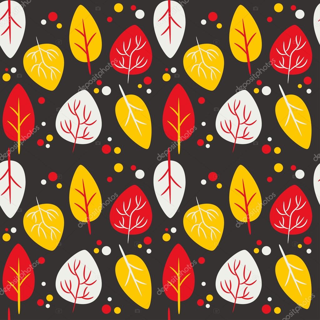 Cute leaves background Stock Vector Image by ©mhatzapa #59806573