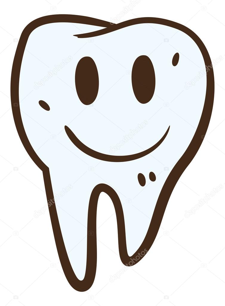 Cartoon tooth in doodle style Stock Vector Image by ©mhatzapa #59806847