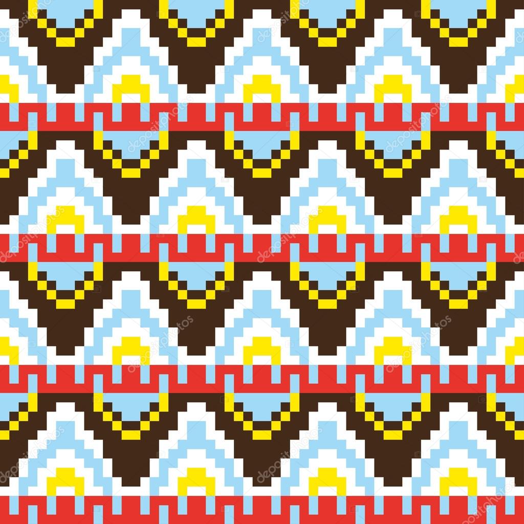 Tribal pixel pattern — Stock Vector © mhatzapa #59807295
