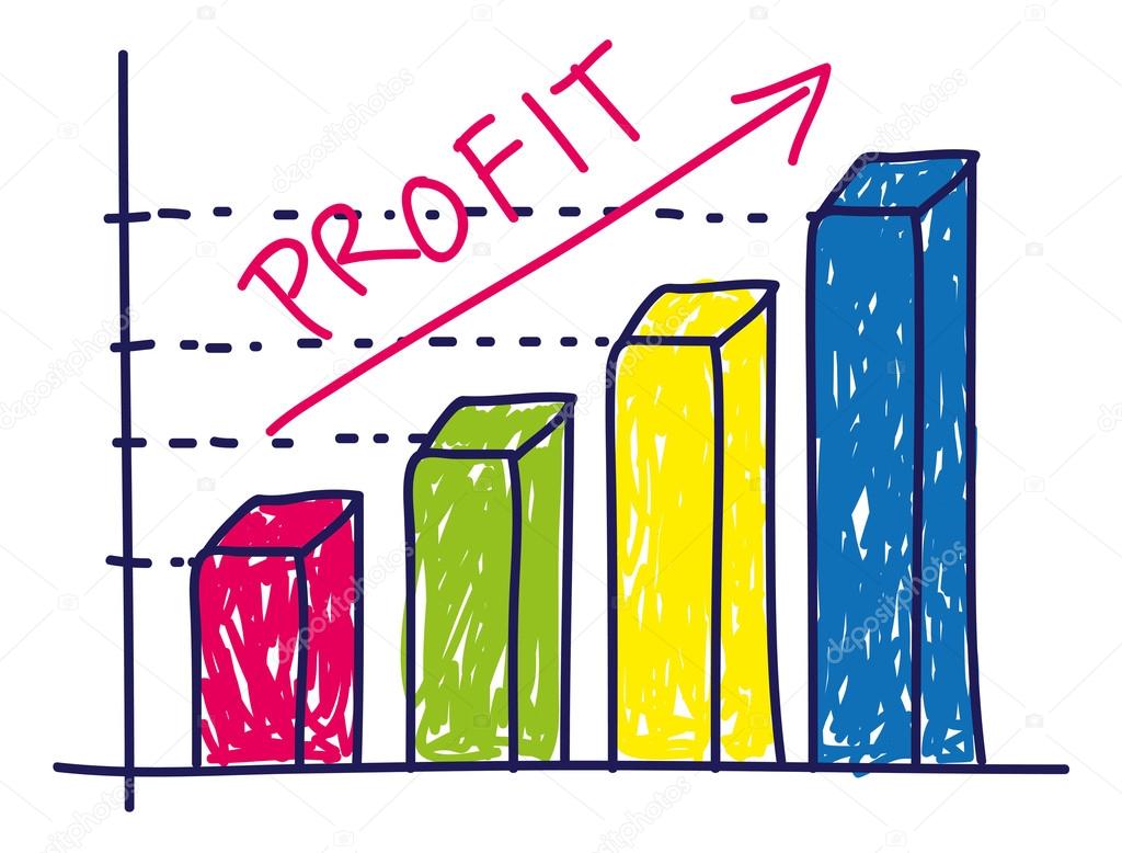 Profit graphic chart — Stock Vector © mhatzapa #59807413