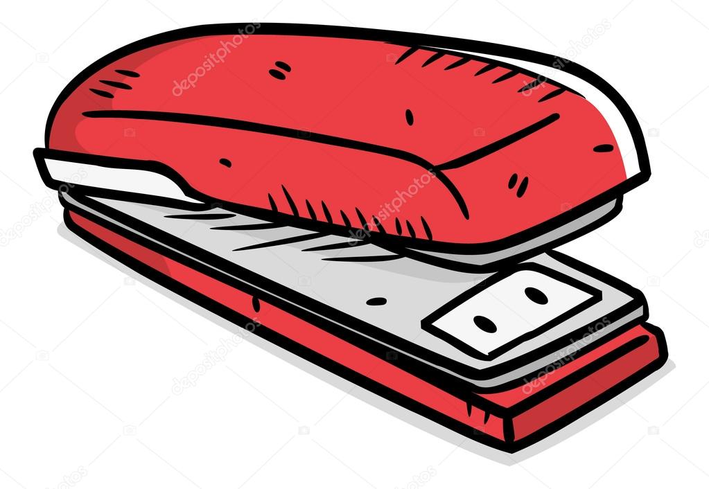 Red stapler in doodle style Stock Illustration by ©mhatzapa #59808175