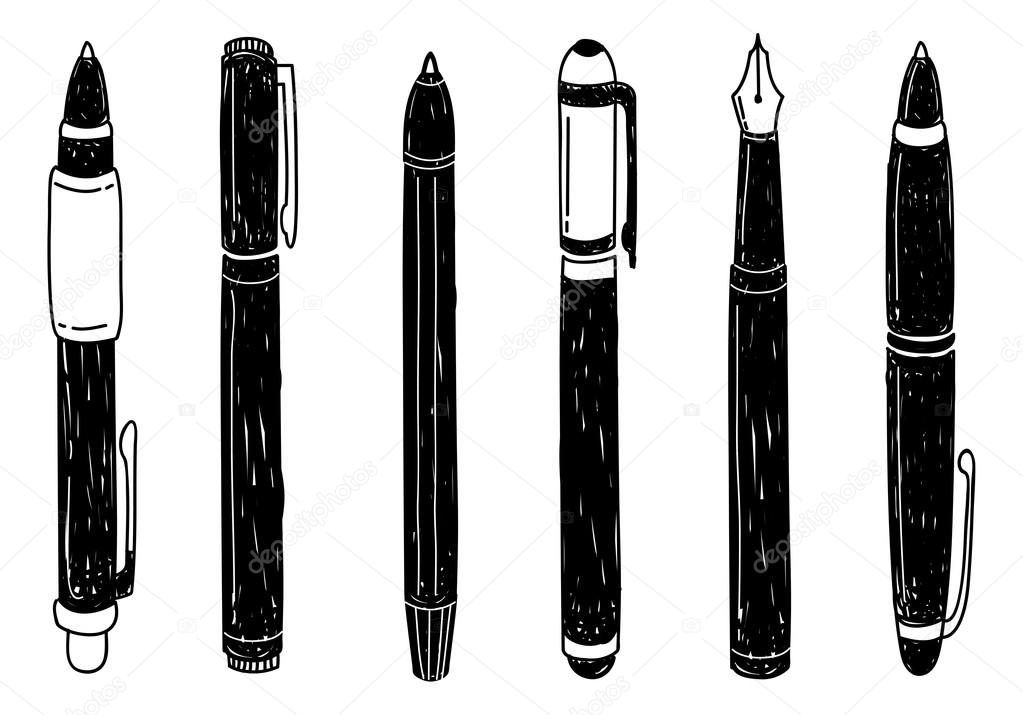 Writing Tools Clipart Black And White