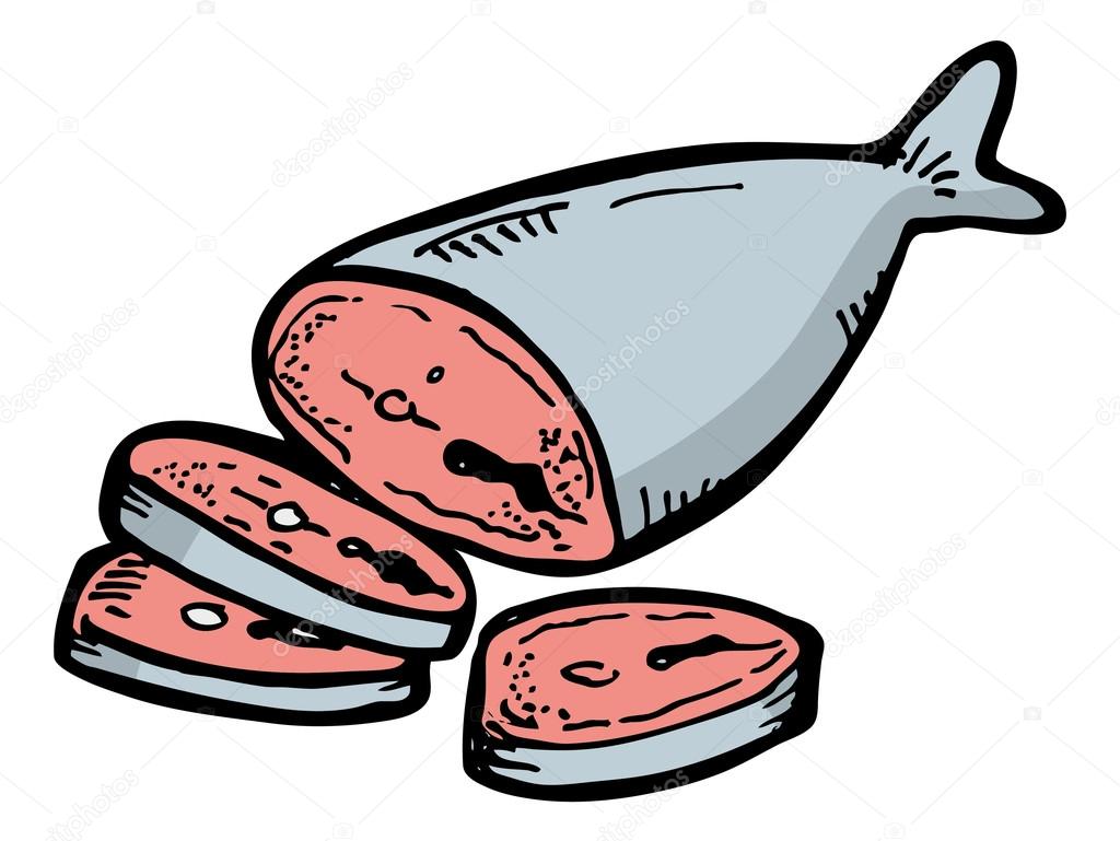 Chopped fish doodle Stock Vector Image by ©mhatzapa #59810305