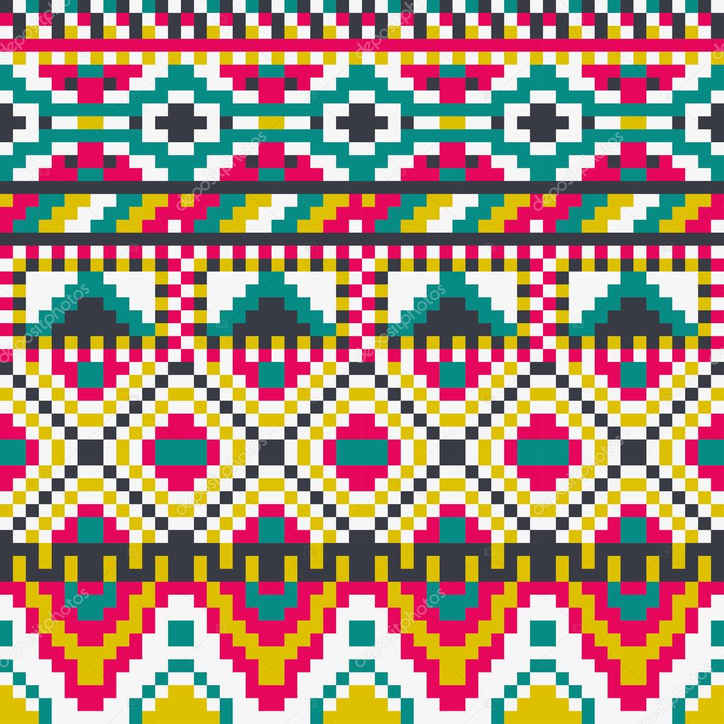 Tribal pixel pattern Stock Vector Image by ©mhatzapa #59810641