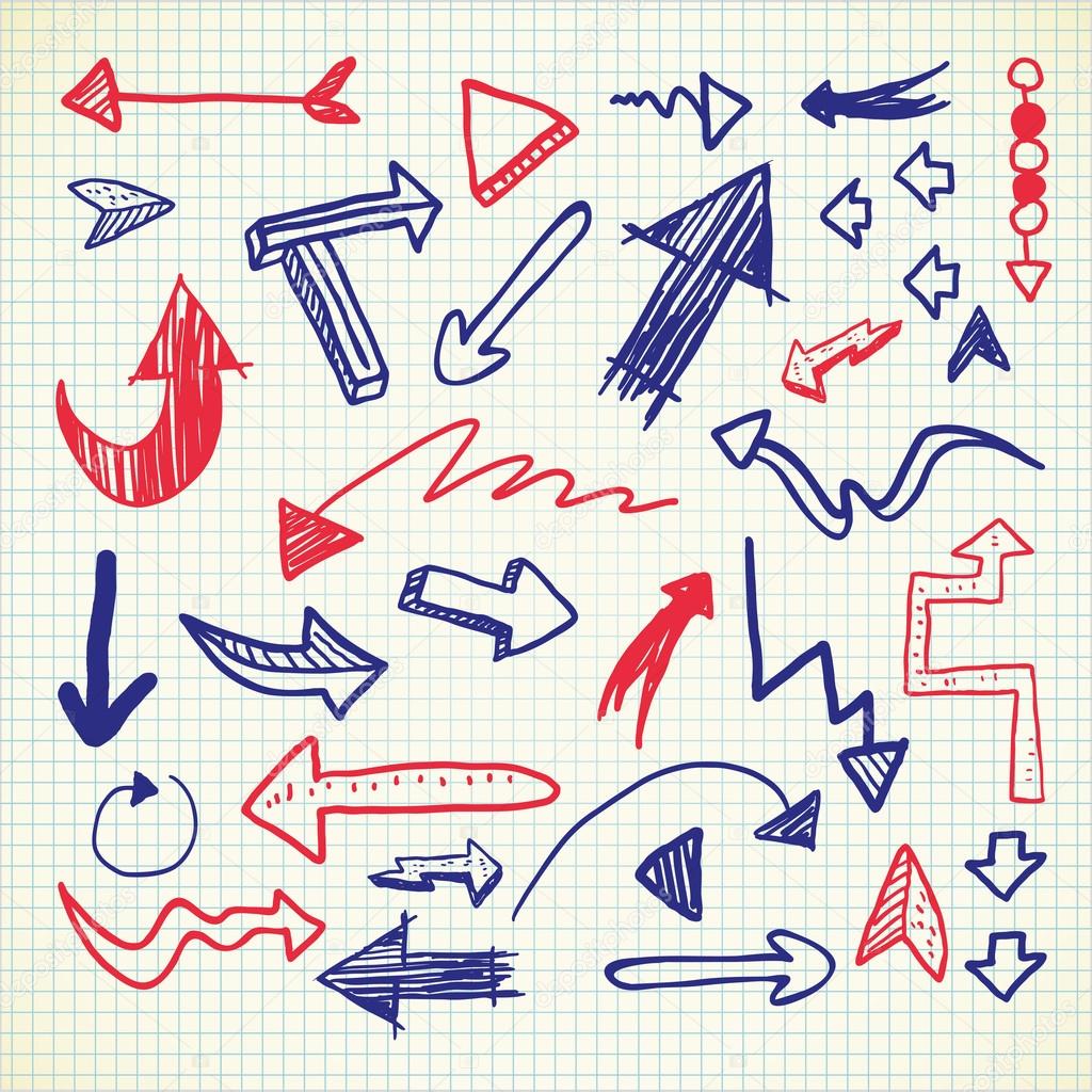 Hand drawn arrows signs Stock Vector Image by ©mhatzapa #59811103