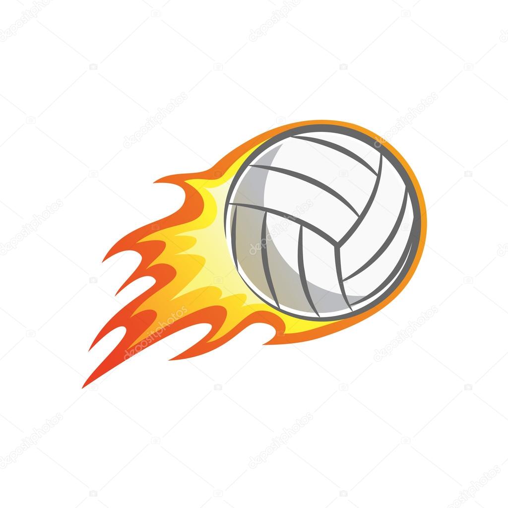 Clipart Pallavolo Fiammeggiante FINGERINSPIRE Stencil Per Disegno A