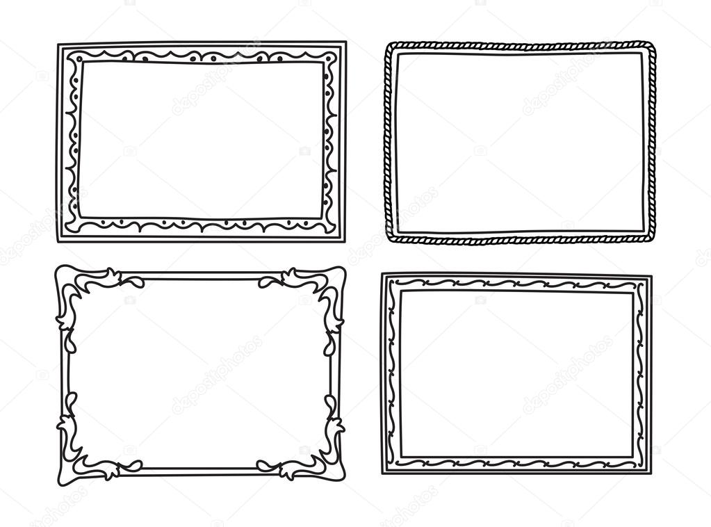Vintage photo frames Stock Vector by ©mhatzapa 81209000