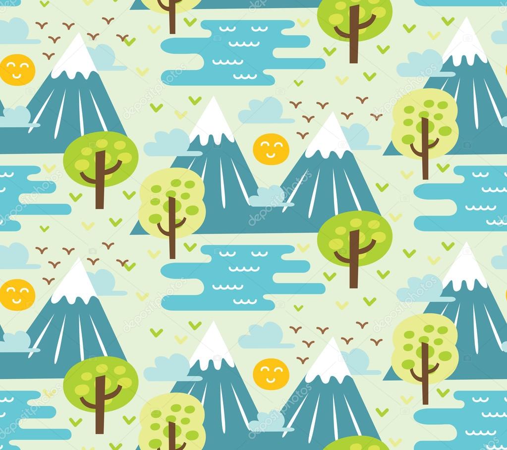 Cartoon nature background Stock Vector Image by ©mhatzapa #81210064