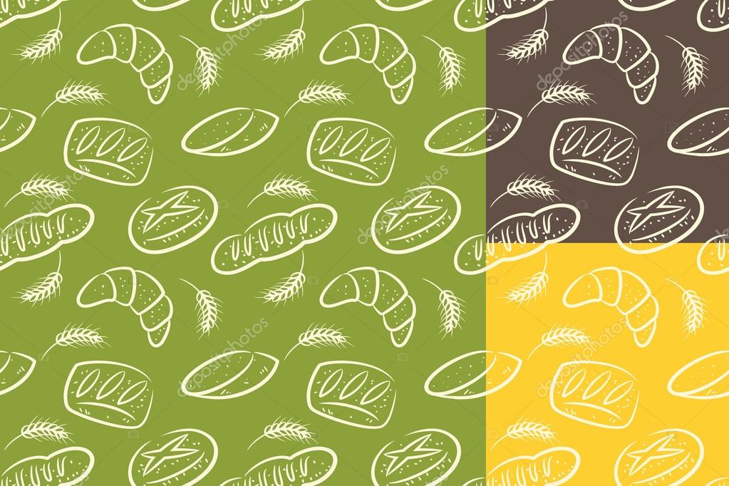 Various bread background Stock Vector Image by ©mhatzapa #81245932