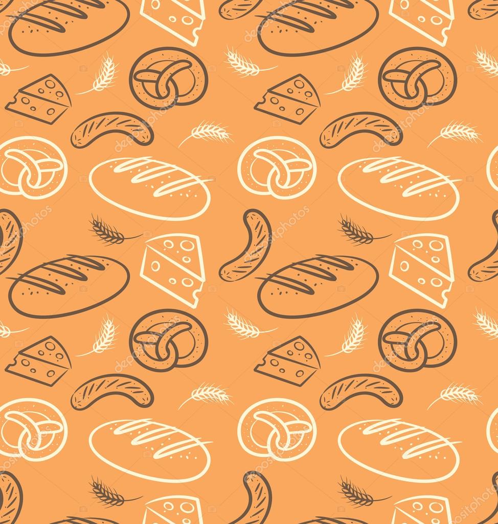 Various bread background Stock Vector by ©mhatzapa 81246250