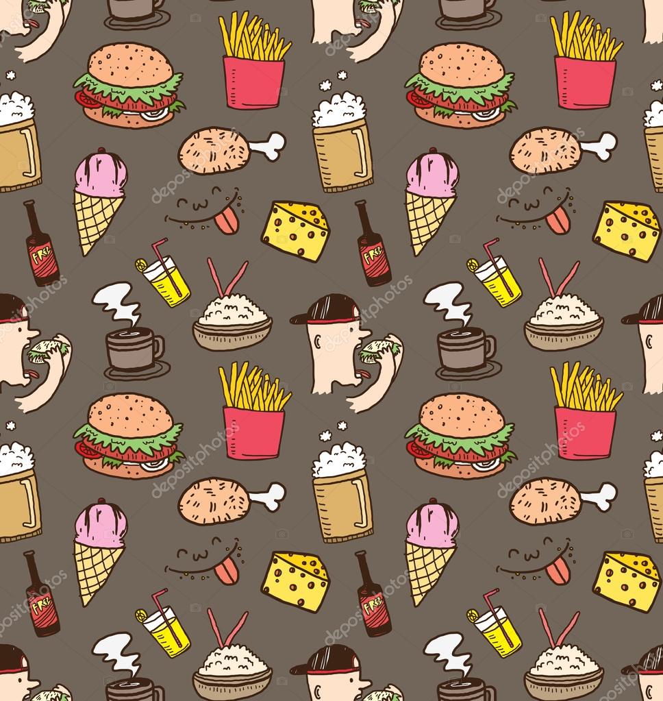 Various food background Stock Vector Image by ©mhatzapa #81246418