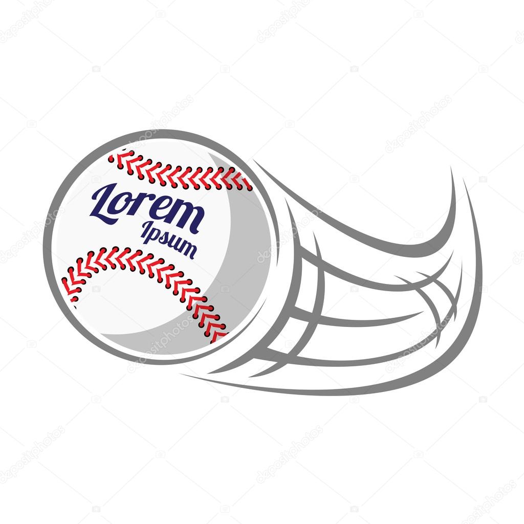 Flying Baseball Vector