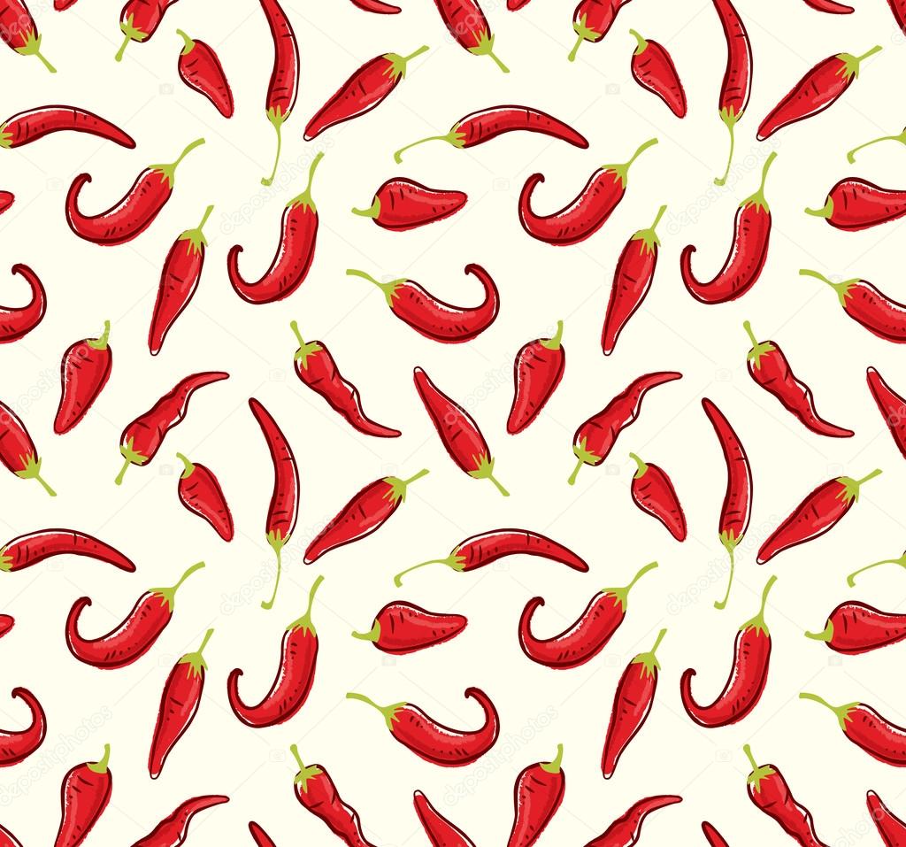Red chili pepper pattern Stock Vector Image by ©mhatzapa #89573318