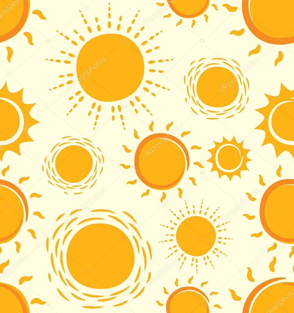 Cartoon sun seamless pattern ⬇ Vector Image by © mhatzapa | Vector ...