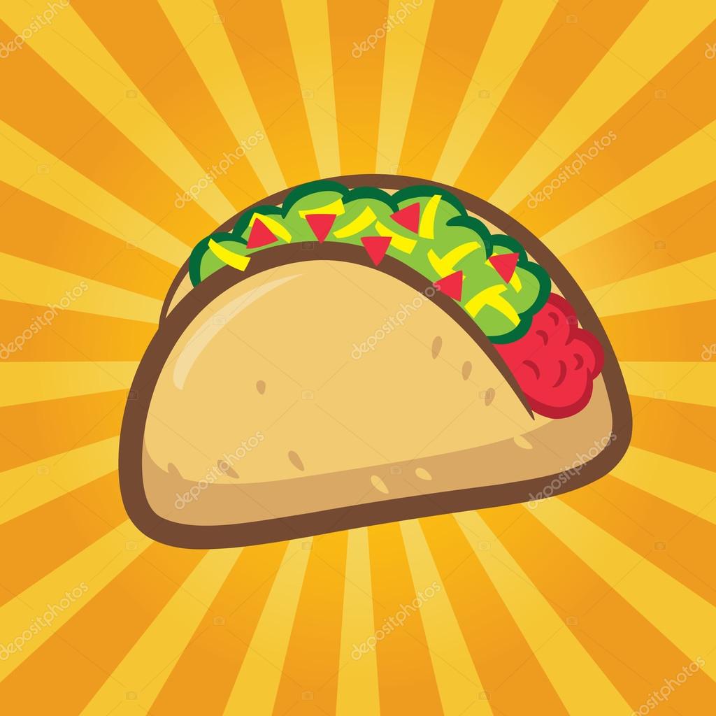 Taco, mexican food symbol — Stock Vector © mhatzapa #89580126