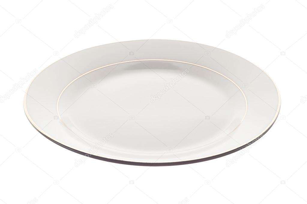 White plate isolated — Stock Photo © taratata #68446581