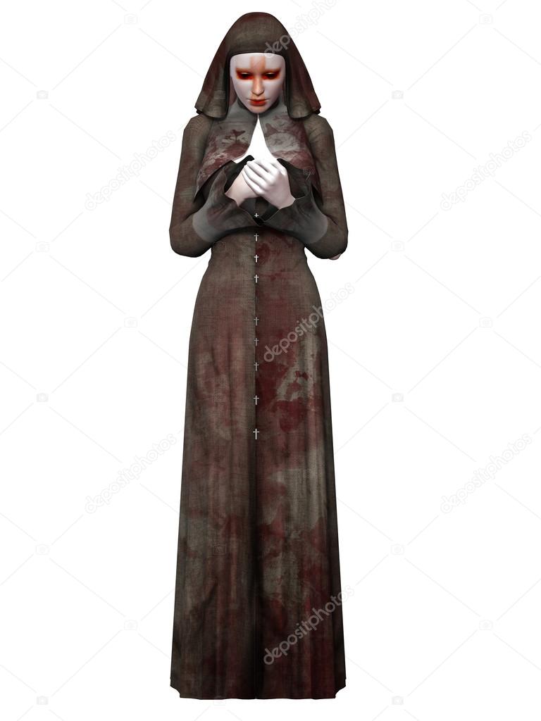 Halloween Creature - Bloody Nun — Stock Photo © Digitalstudio #52819599