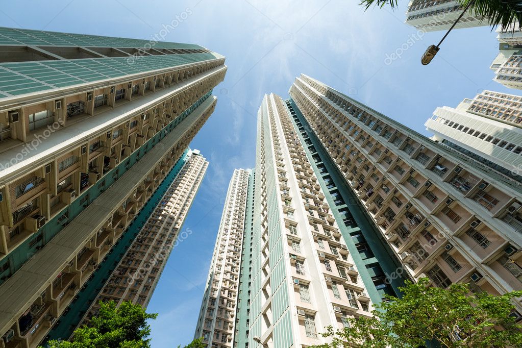Apartment buildings view — Stock Photo © leungchopan #121331470