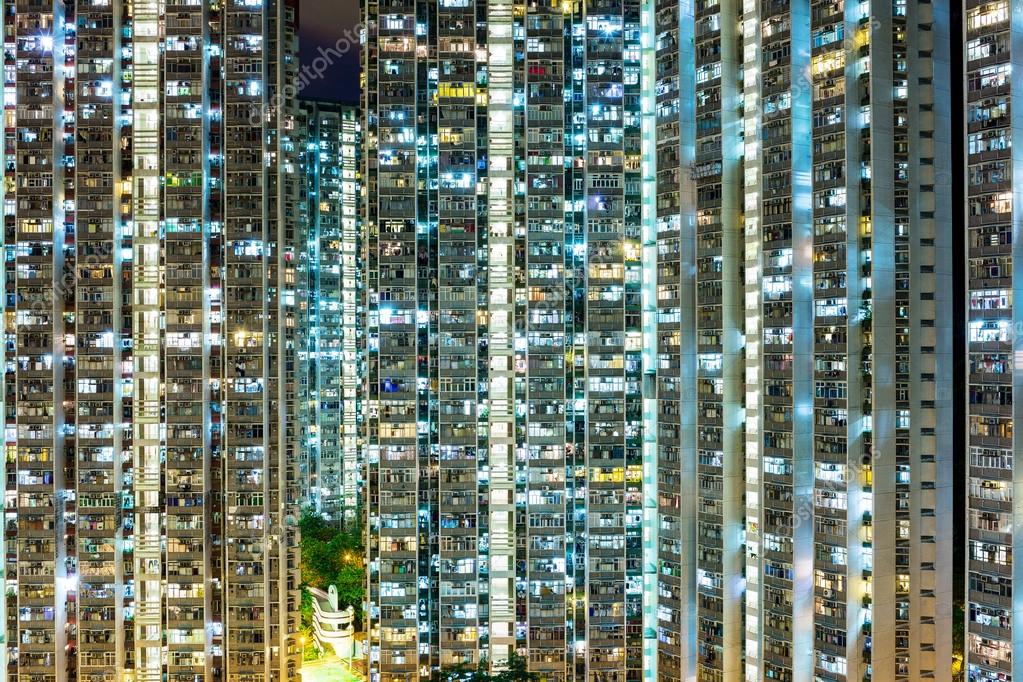Packed building at night Stock Photo by ©leungchopan 52168023