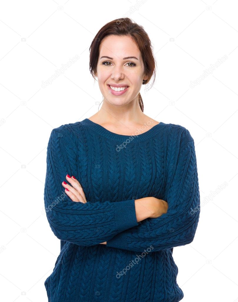 Mujer con brazos cruzados: fotografía de stock © leungchopan #53423229 | Depositphotos