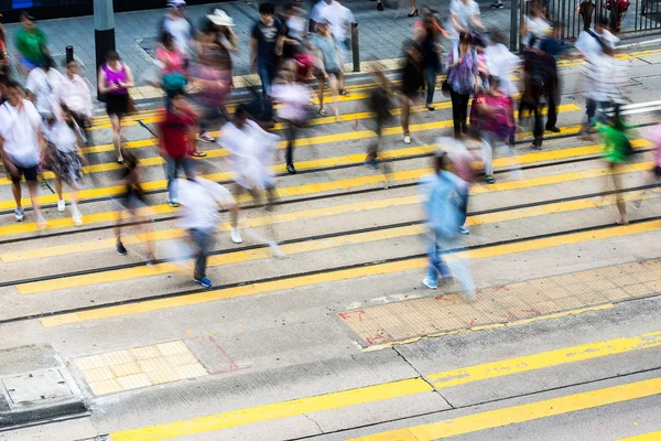 people on zebra crossing busy street - Stock Image - Everypixel