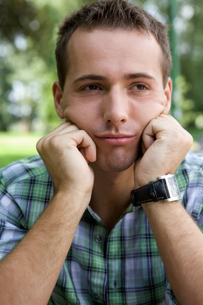 Young man contemplating - Stock Image - Everypixel