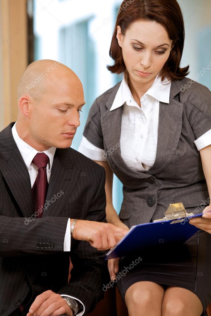 Boss and his secretary looking — Stock Photo © londondeposit #72096275