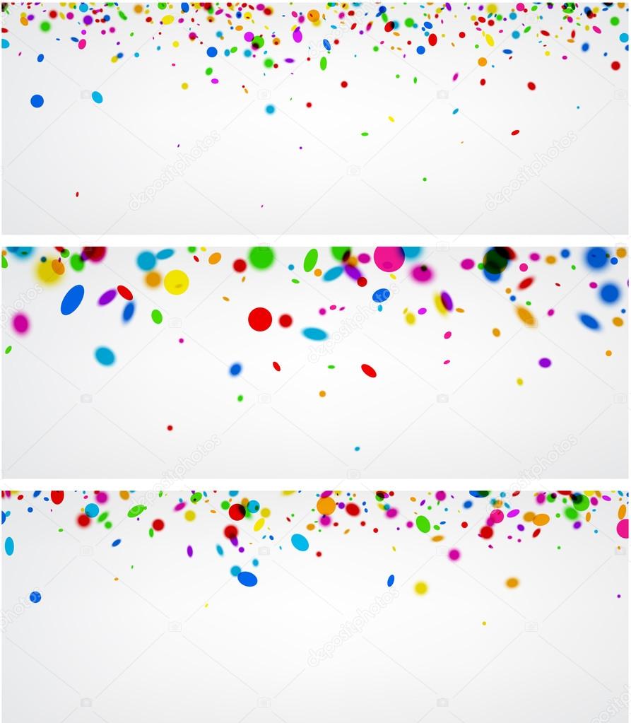 Banners with color confetti. Stock Vector Image by ©Maxborovkov #108604796